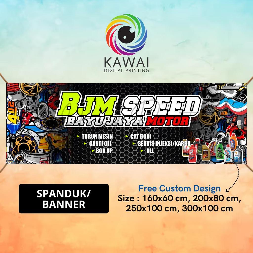 Jual Spanduk Banner MMT Bengkel Motor Dan Sperpat Bisa Rekuest ...