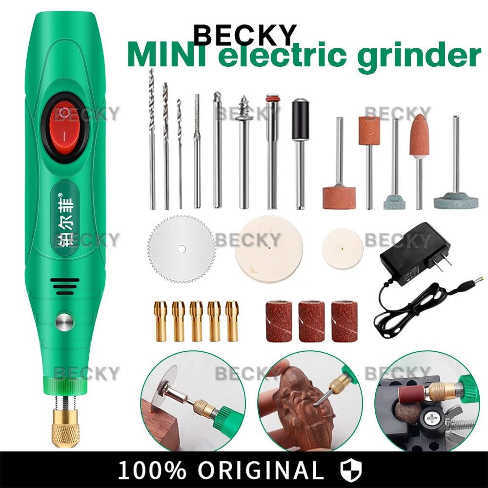 Jual BECKY COD-135PCS Gerenda listrik Bor Mini 27PCS 12V DC 18000 RPM ...