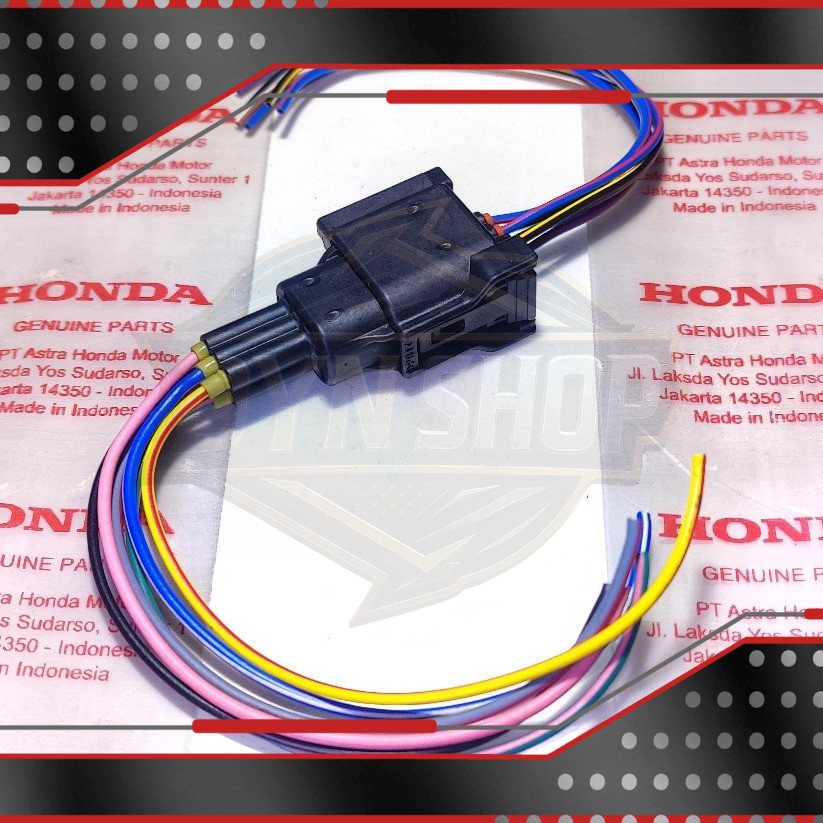 Jual kabel soket sensor ckp pin 6 male female set fi honda new beat ...