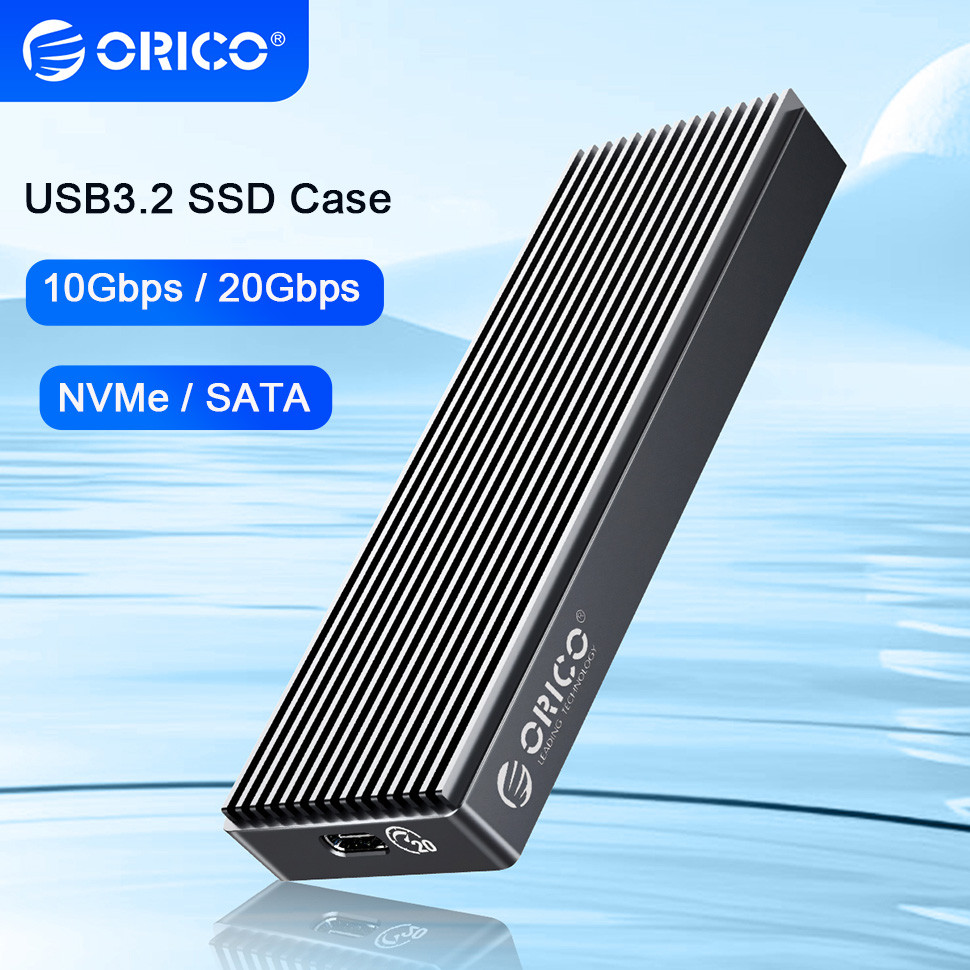 Jual ORICO M.2 SATA NVMe Enclosure 10Gbps External SSD Case Type C USB ...