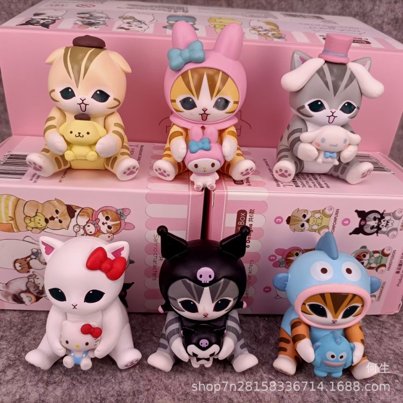 Jual NONA MUDA' Mofusands Cats Blind Box Toys Sanrio Character Cartoon ...