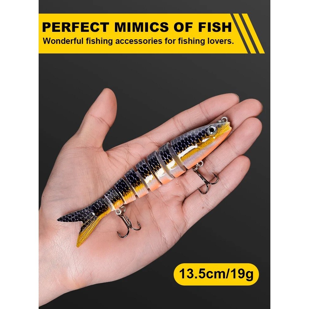 Jual 3PCS/Box Multi Jointed Fishing Lure 13.5cm/19g Slow Sinking Bionic ...