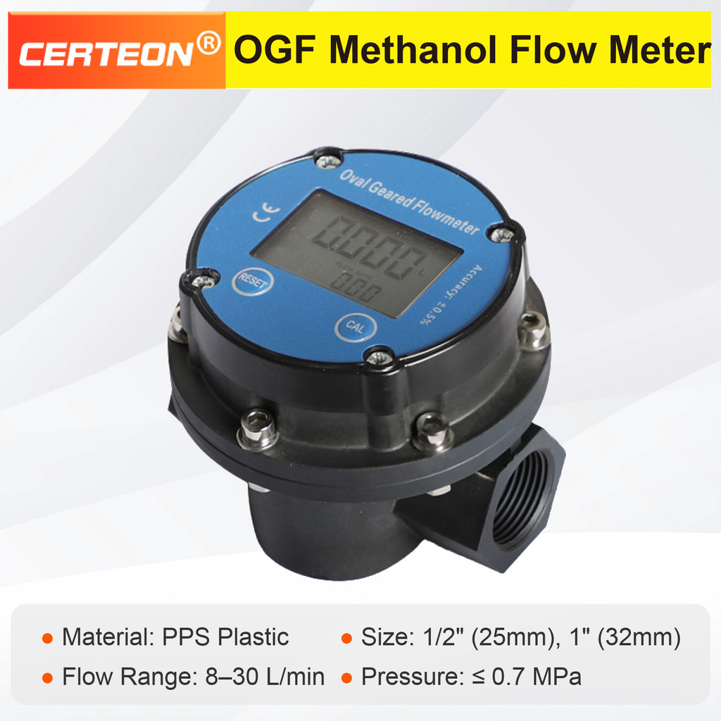 Jual OGF Oval Gear Fuel Flow Meter gital Turbine LCD say Flow Sensor ...