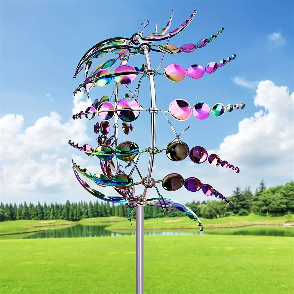 Jual 3D Metal Spinner with Stake Sunflower Windmill Magic Wind Dynamics ...