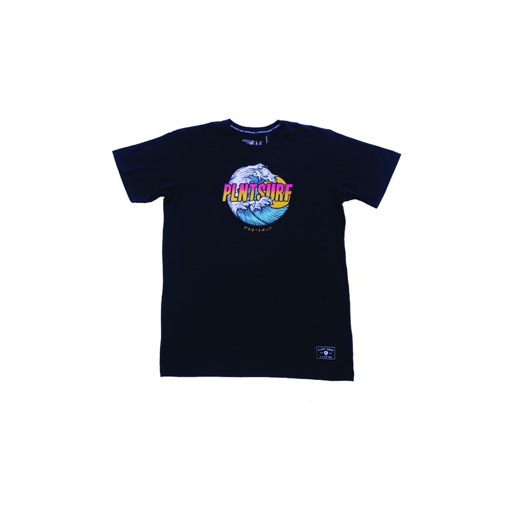 Jual Planet Surf Clothing Kaos Pria Lengan Pendek Hitam Hokusai 184K ...