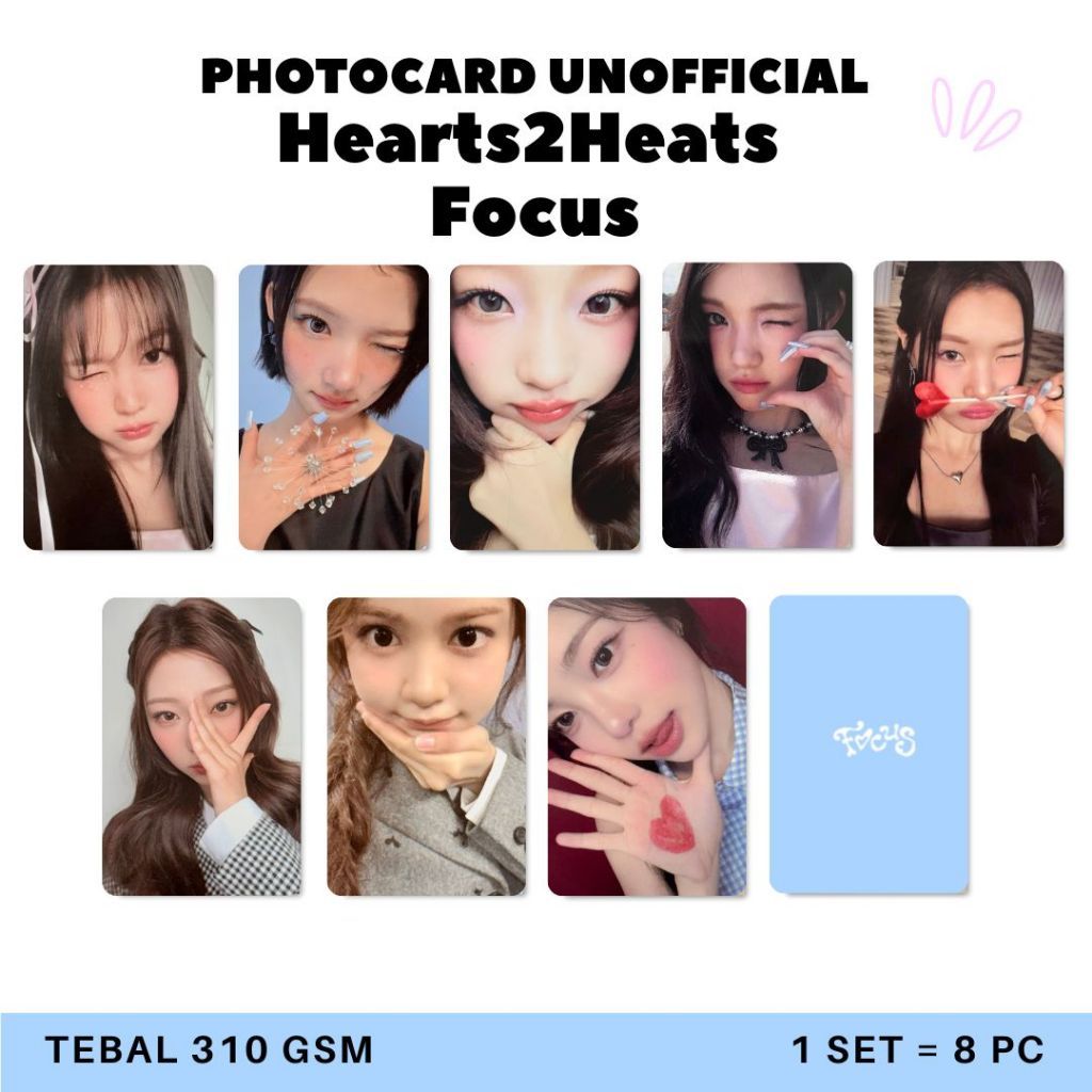 Jual Hearts2hearts Photocard Unofficial Focus H2H Photocard 2 sisi Ana ...