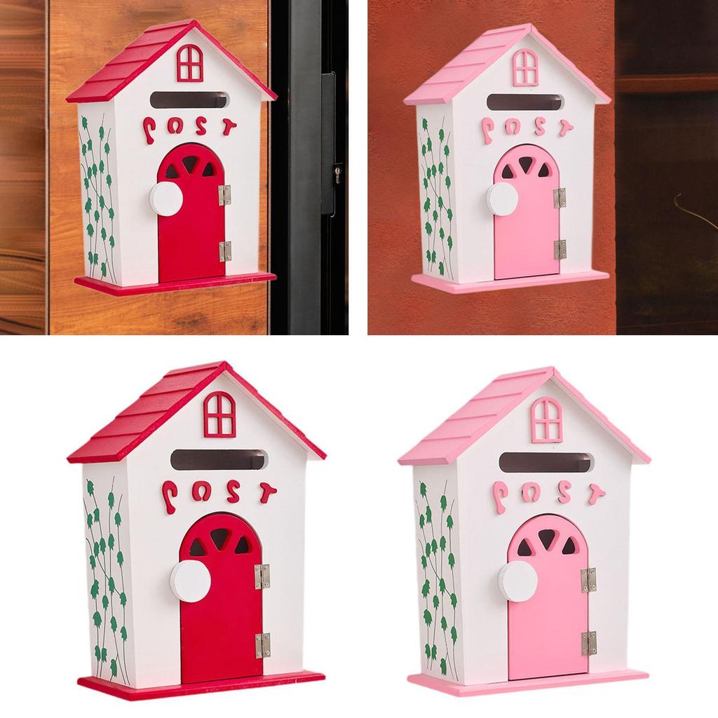 Jual Wall Mount Mailbox Locking Mailbox Wood Newspaper Delivery Box ...