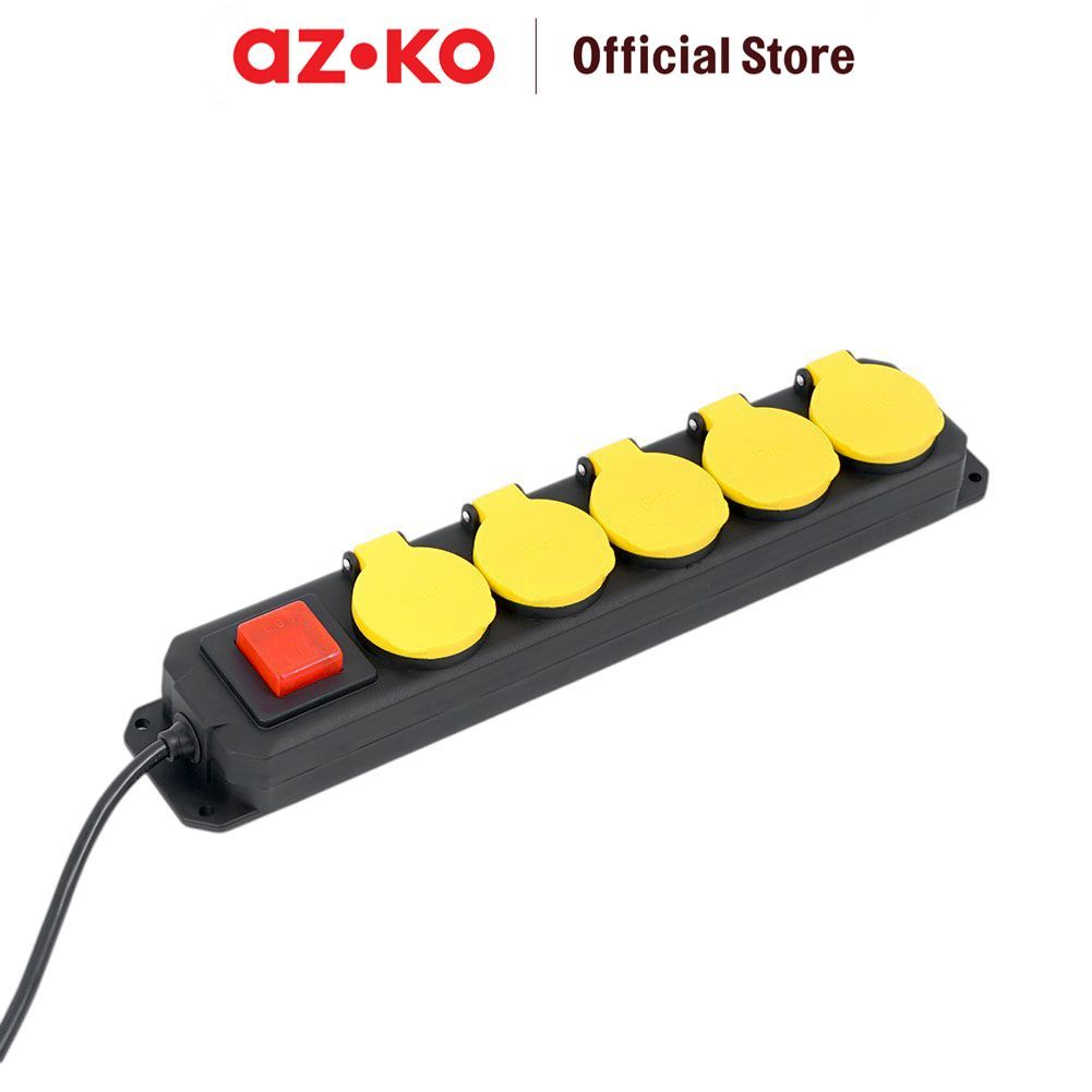 Jual AZKO Krisbow Stop Kontak 5 Soket Outdoor - Hitam/Kuning Electric ...