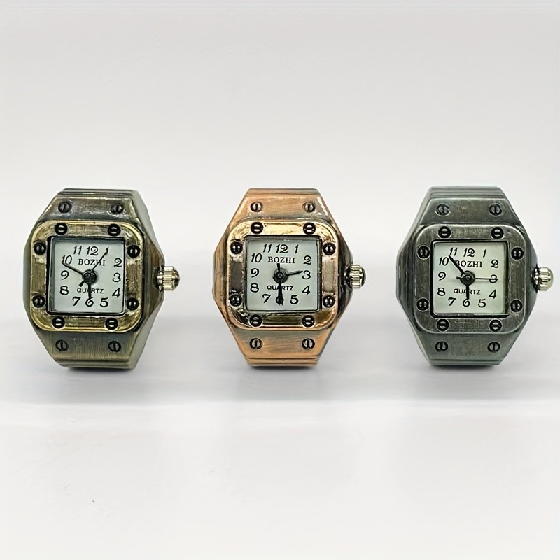 Jual bocah_brodol 1PC square retro vintage vintage timepiece finger ...