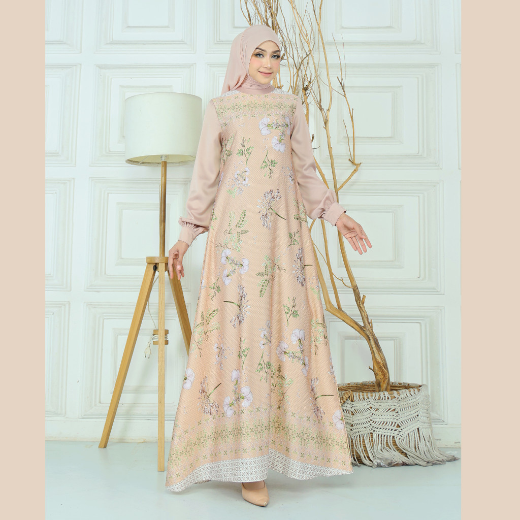 Jual KAYLA DRESS BAHAN PARIS SILK + BAMBOO SILK | Shopee Indonesia