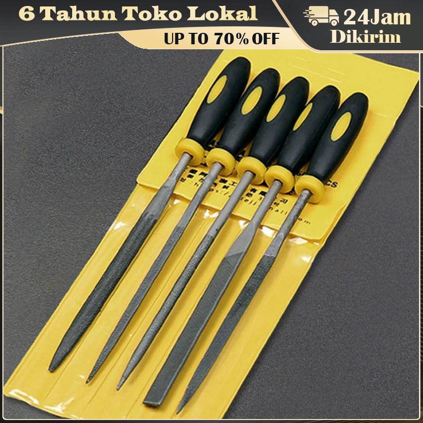 Jual Kikir Besi Set 5 Pcs Ukuran 7” Model Plat Bulat Kotak Segitiga ...