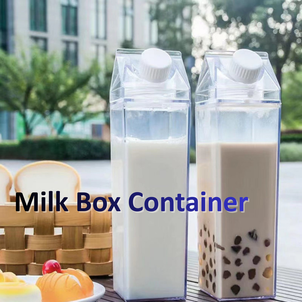 Jual Botol Penyimpanan Minuman Jus Susu Clear Glass Water Bottle Milk ...