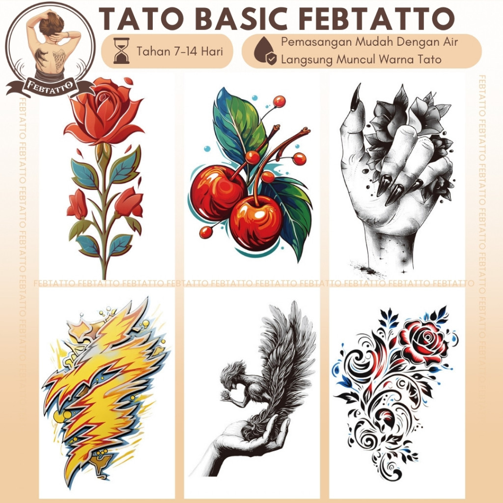 Jual Tato Bunga Mawar Tangan Terlengkap & Harga Terbaru Juni 2026 ...