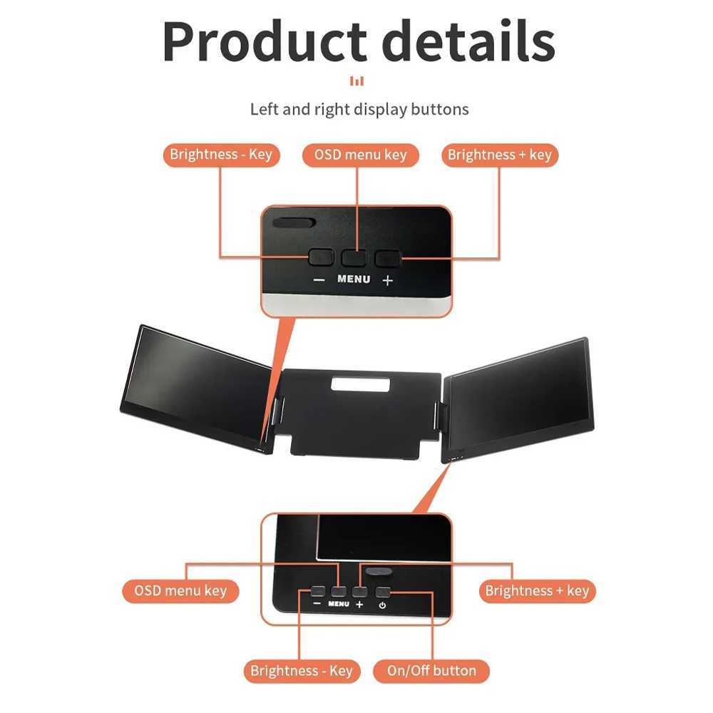 Jual ApexWay Portable Monitor Dual Screen Extender 14 Inch IPS FHD 60Hz ...