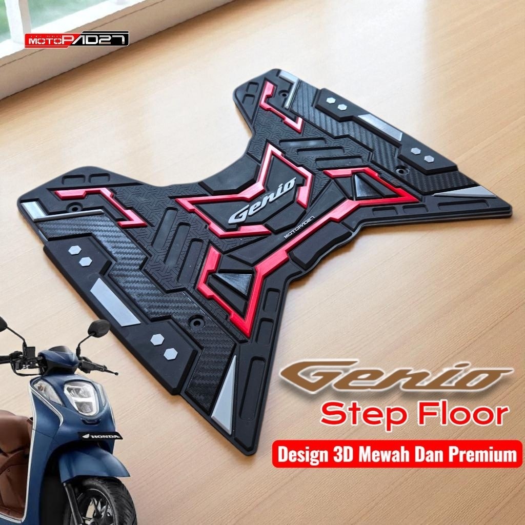 Jual Motopad27 Rubber premium step floor karpet honda genio old dan New ...