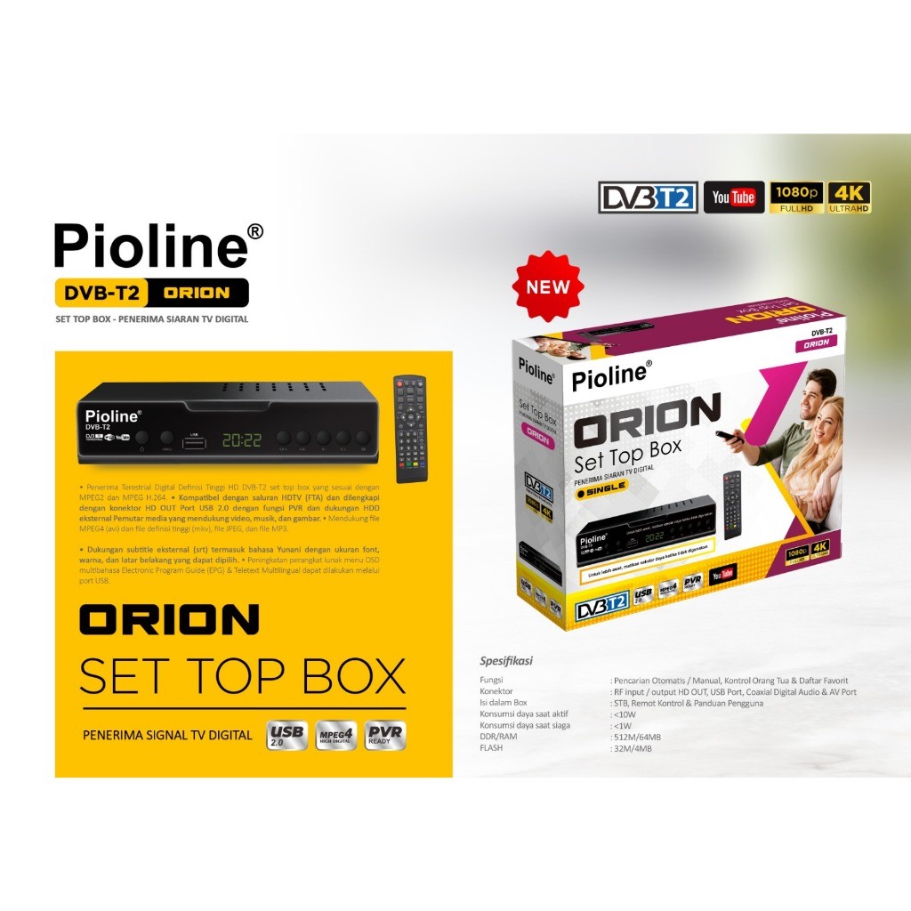 Jual SET TOP BOX DVB T2 ORION PIOLINE | Shopee Indonesia