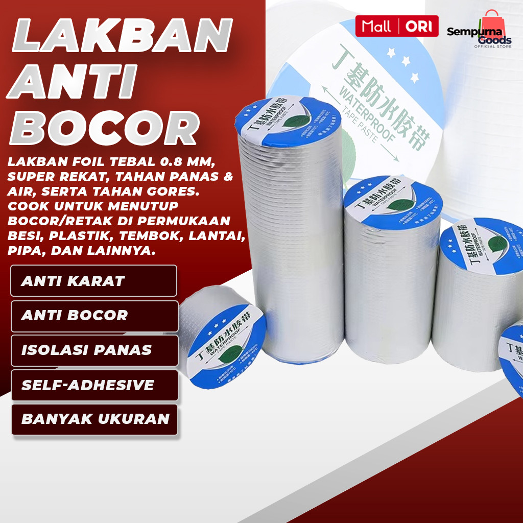 Jual SempurnaGoods Lakban Anti Bocor Aluminium Foil Waterproof Tape ...