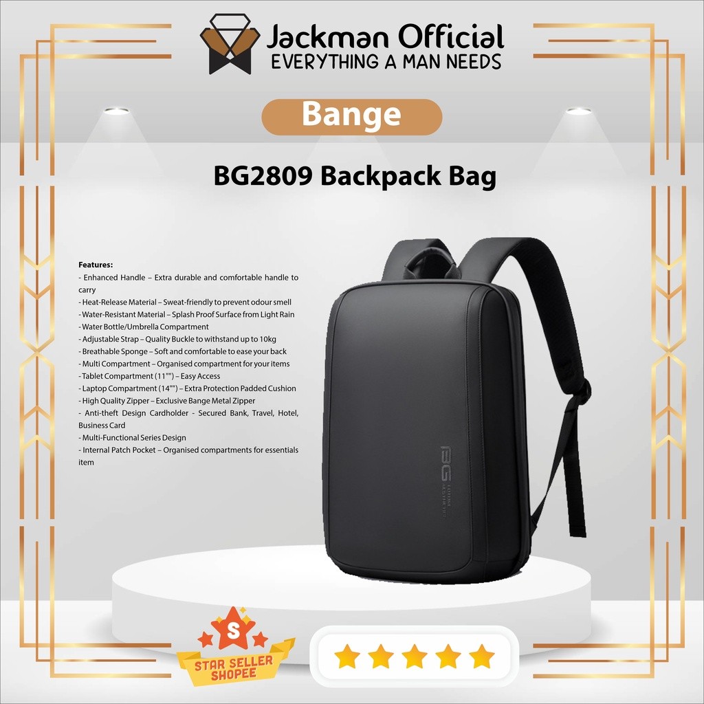 Jual JACKMAN BG2809 Backpack Bag - Tas Ransel Laptop Pria 14 Inch ...