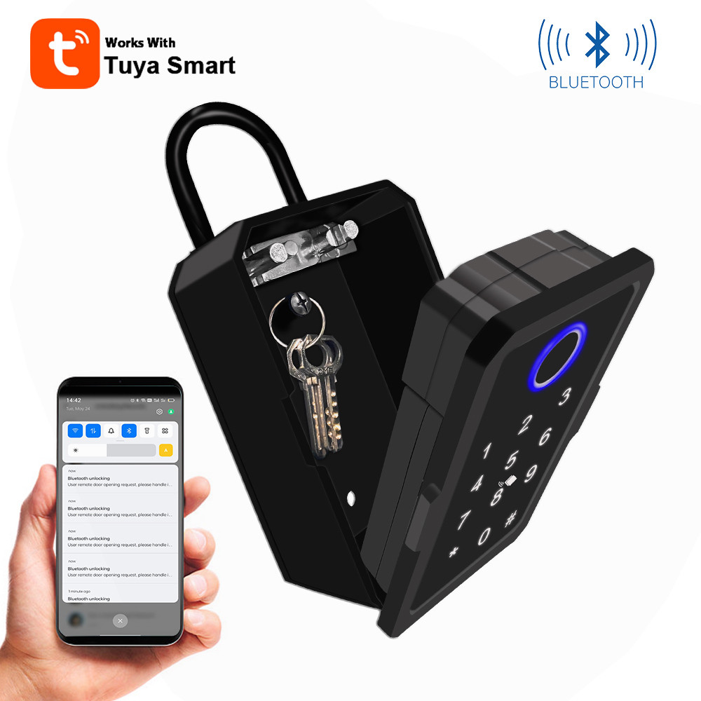 Jual Tuya Smart Key Box Fingerprint Safe Storage Lock Key gital ...
