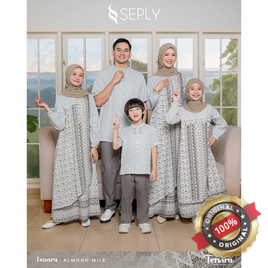 Jual SEPLY Sarimbit Tenara Almond Milk Sarimbit Keluarga 2026 Baju ...