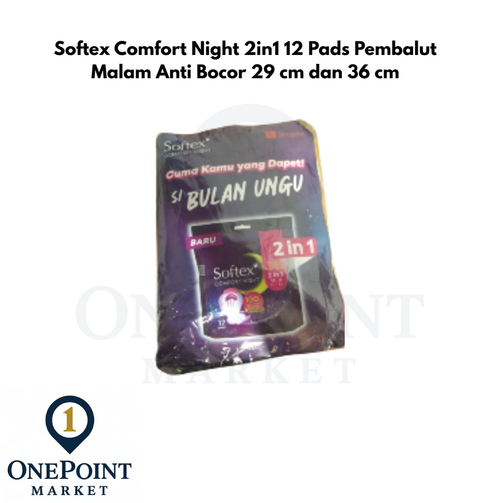 Jual Softex Comfort Night 2in1 12 Pads Pembalut Malam Anti Bocor 29 cm ...