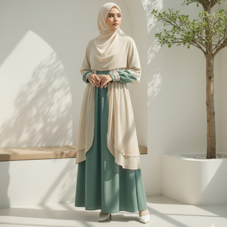 Jual model gamis kombinasi polos Terlengkap & Harga Terbaru Juni 2026 ...