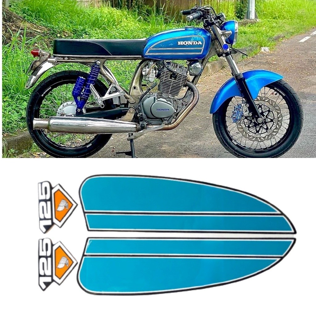 Jual Striping Stiker Polet Sepeda Motor List honda cb 125 CB125 jadul ...
