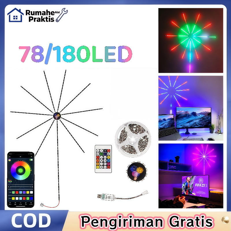 Jual Lampu Led Strip Model Kembang Api Lampu Strip Led 5050 Automatic ...