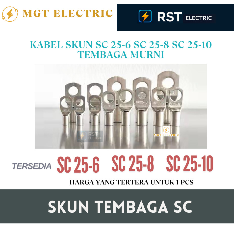 Jual Kabel Skun SC 25-6 SC 25-8 SC 25-10 Tembaga Murni | Shopee Indonesia