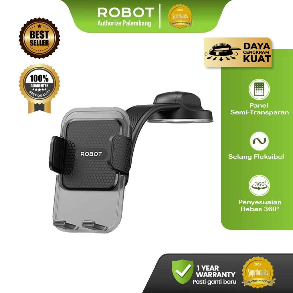 Jual ROBOT Car Holder HP Mobil Dashboard Fleksibel 360° Vacuum Suction ...