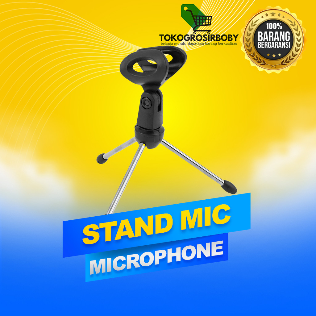 Jual Stand Mic Microphone Meja Ukuran Mini Standing Holder Dudukan ...