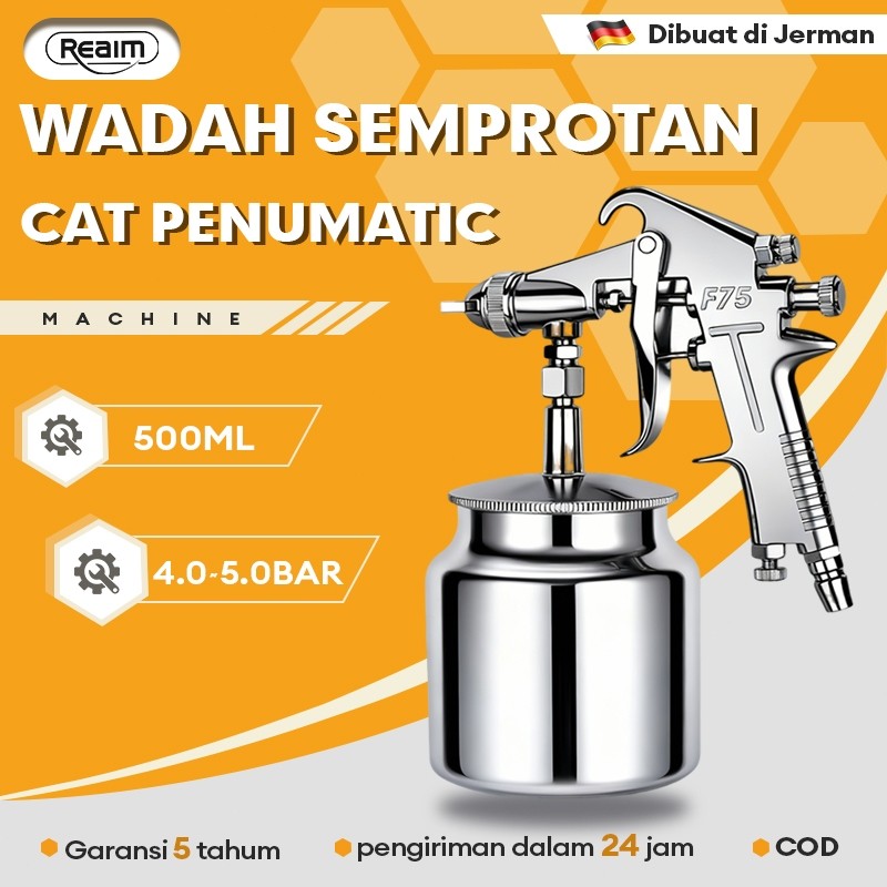 Jual REAIM Alat Semprot Cat Pneumatic 500ML - Spray Gun untuk Body ...