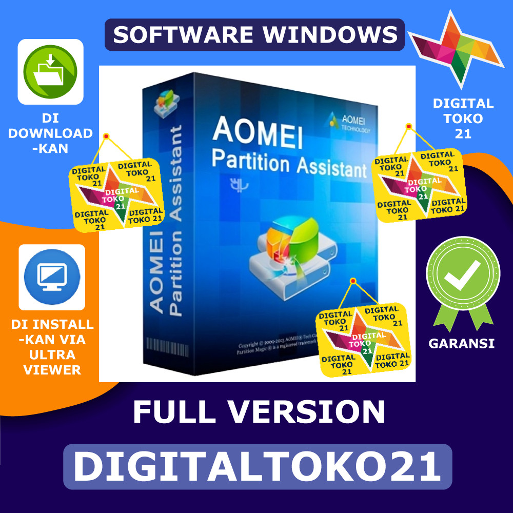 Jual [Diinstallkan] AOMEI Partition Assistant 10.9 Technician, Server ...
