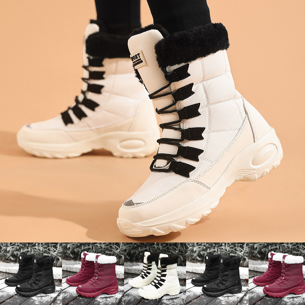 Jual parWomen's Boots Winter High Quality Keep Warm Mid-Calf Waterproof ...