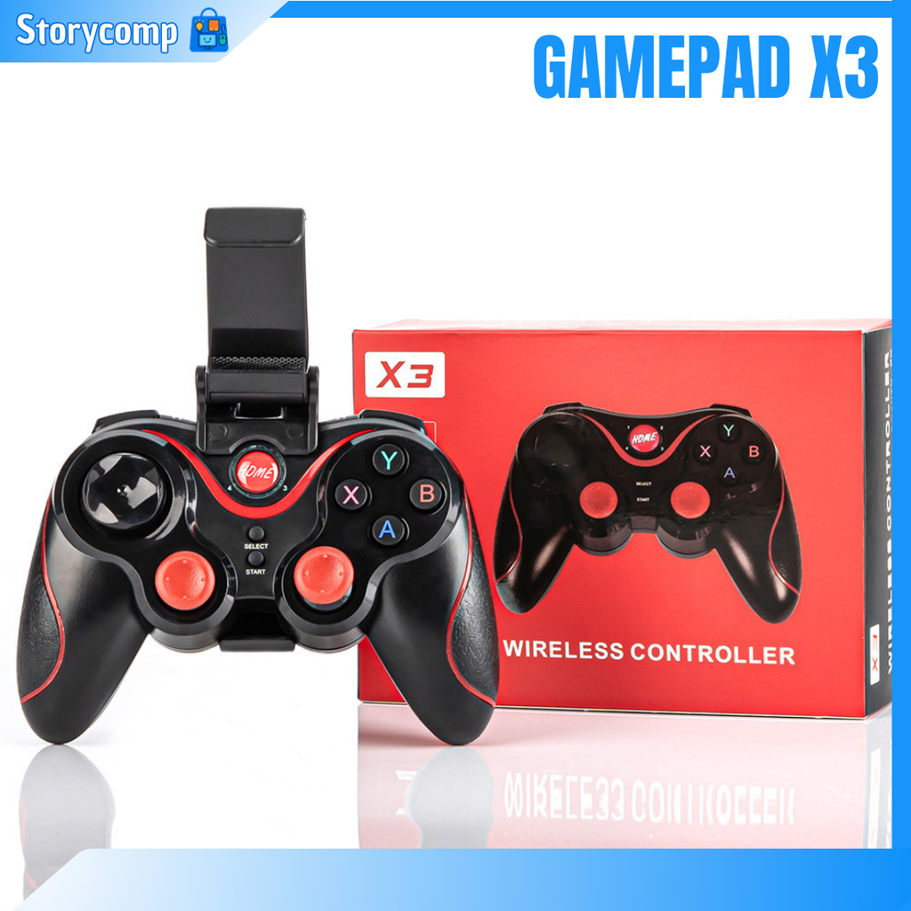 Jual Gamepad X3 Wireless – Stik Game Bluetooth dengan Holder HP ...