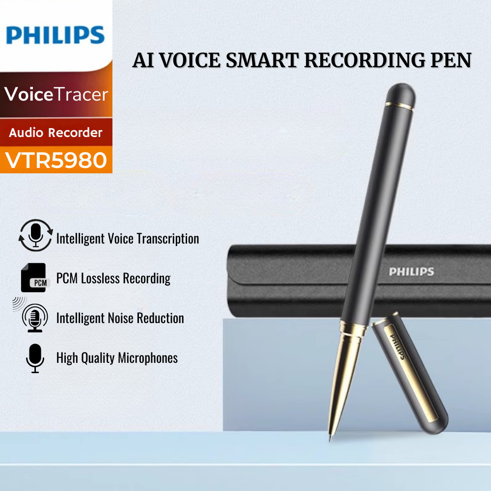 Jual PHILIPS VTR5980 32 GB Smart Recording Pen Bluetooth Digital Voice ...