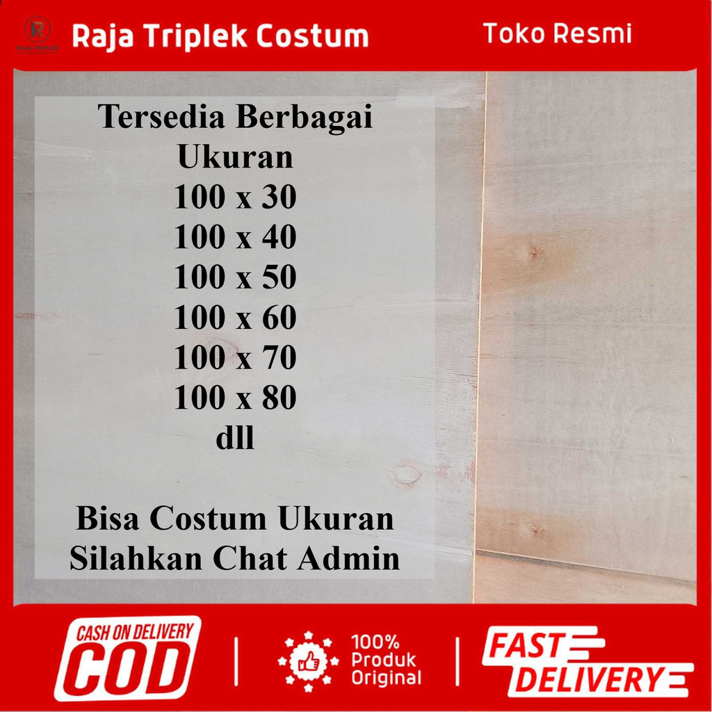 Jual TRIPLEK 10X50 CUSTOM MULTIPLEK TEBAL 9MM 7mm 6mm 5mm DAN 3MM Lebar ...