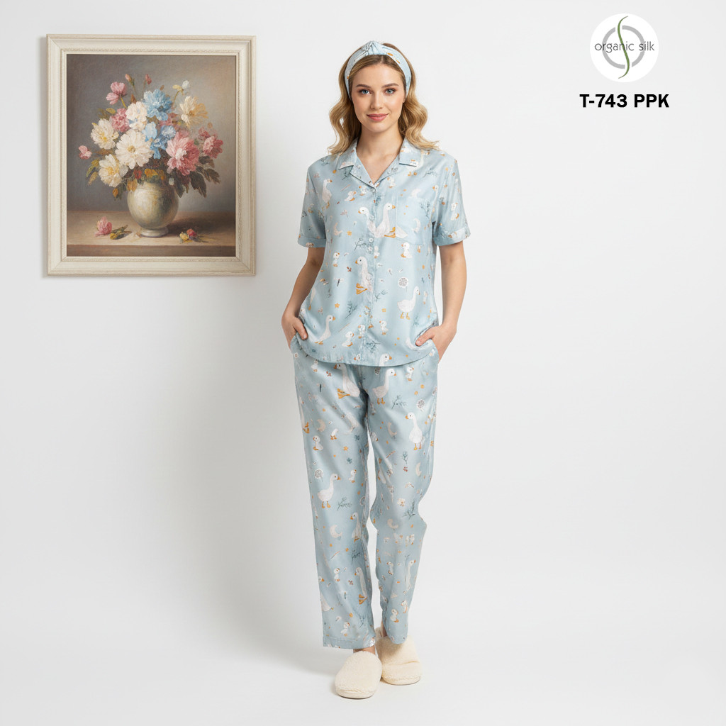 Jual GREET NIGHT WEAR - Baju Tidur Organic Silk Model : T-743 / PPK ...
