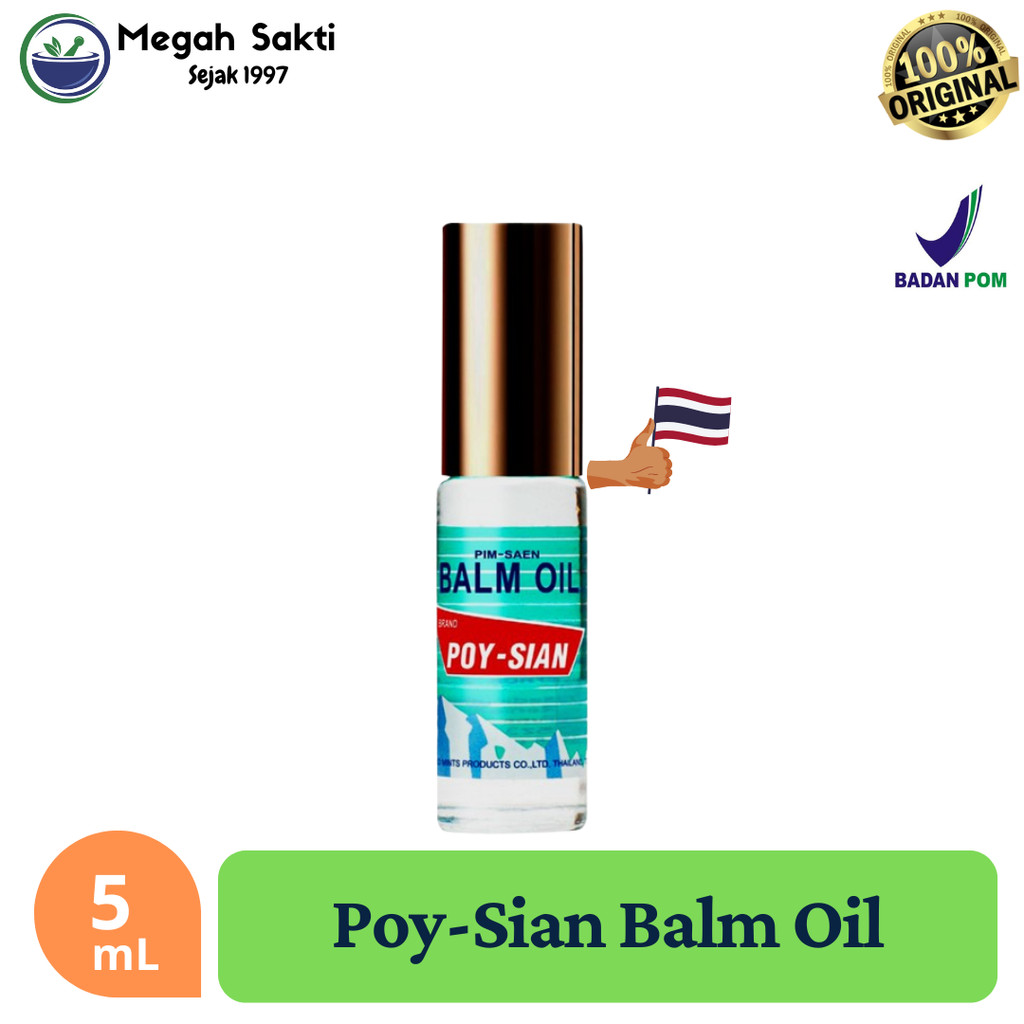 Jual Megah Sakti - Minyak Angin Asli Thailand Poy Sian Balm Oil Roll On ...