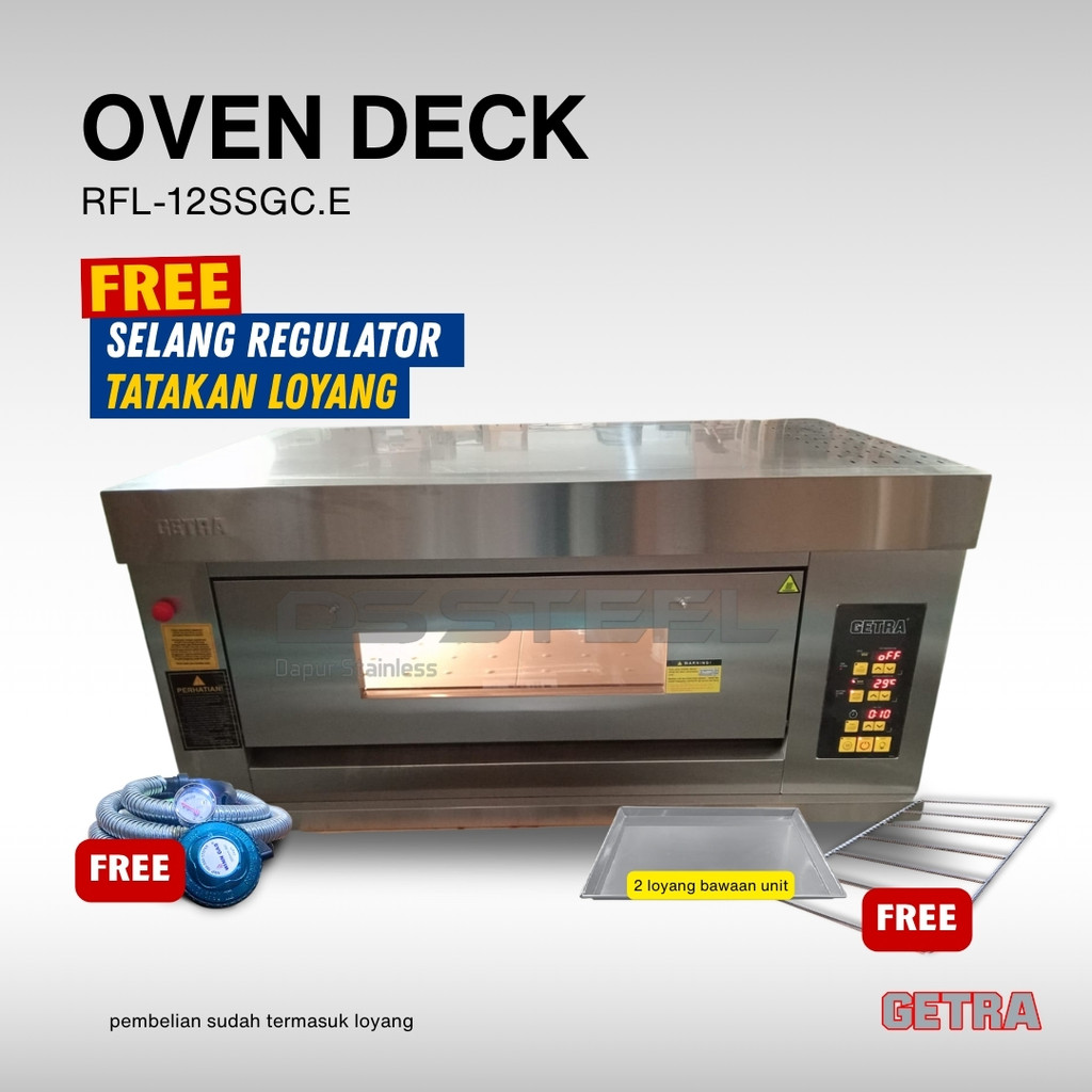 Jual GETRA Gas Baking Oven RFL-12SSGC.E / Digital Oven Getra 1 Deck 2 ...