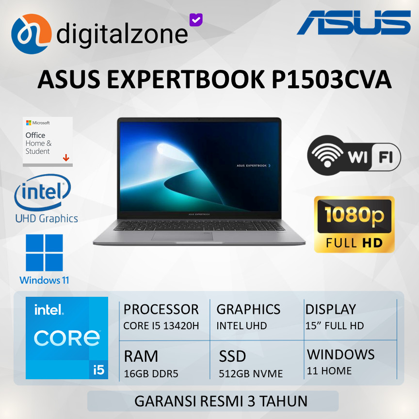 Jual ASUS EXPERTBOOK P1 P1503CVA I5 13420H 16GB 512GB W11 OHS+M365 15.6 ...