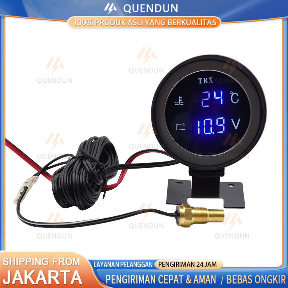 Jual Ready ya,cod 2 In 1 Sensor Suhu Air Digital Led Bentuk Bulat 2 In ...