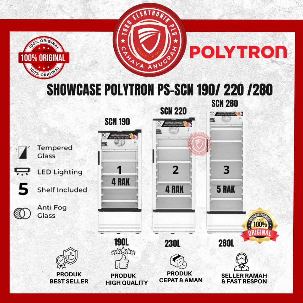 Jual Polytron Showcase 5 Rak Terlengkap & Harga Terbaru Mei 2026 ...