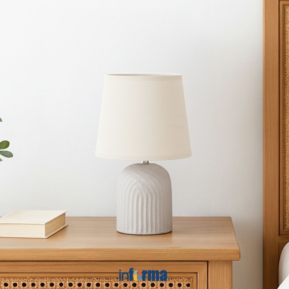 Jual Informa Zev Lampu Meja - Krem Beige Decorative Table Lamp Lampu ...