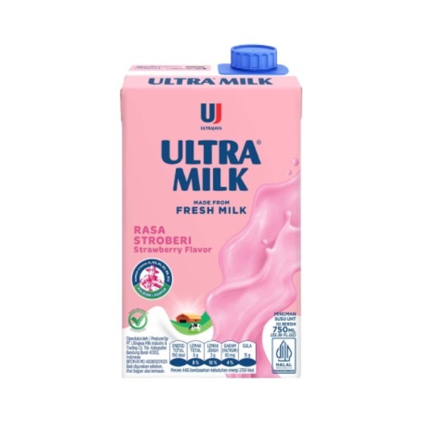 Jual ULTRA MILK RASA STROBERI 750 ML | Shopee Indonesia