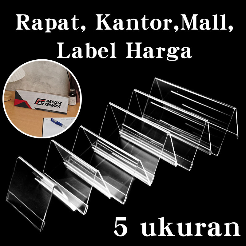 Jual Papan Nama Akrilik Segitiga untuk Kantor & Sekolah, Penanda Meja ...