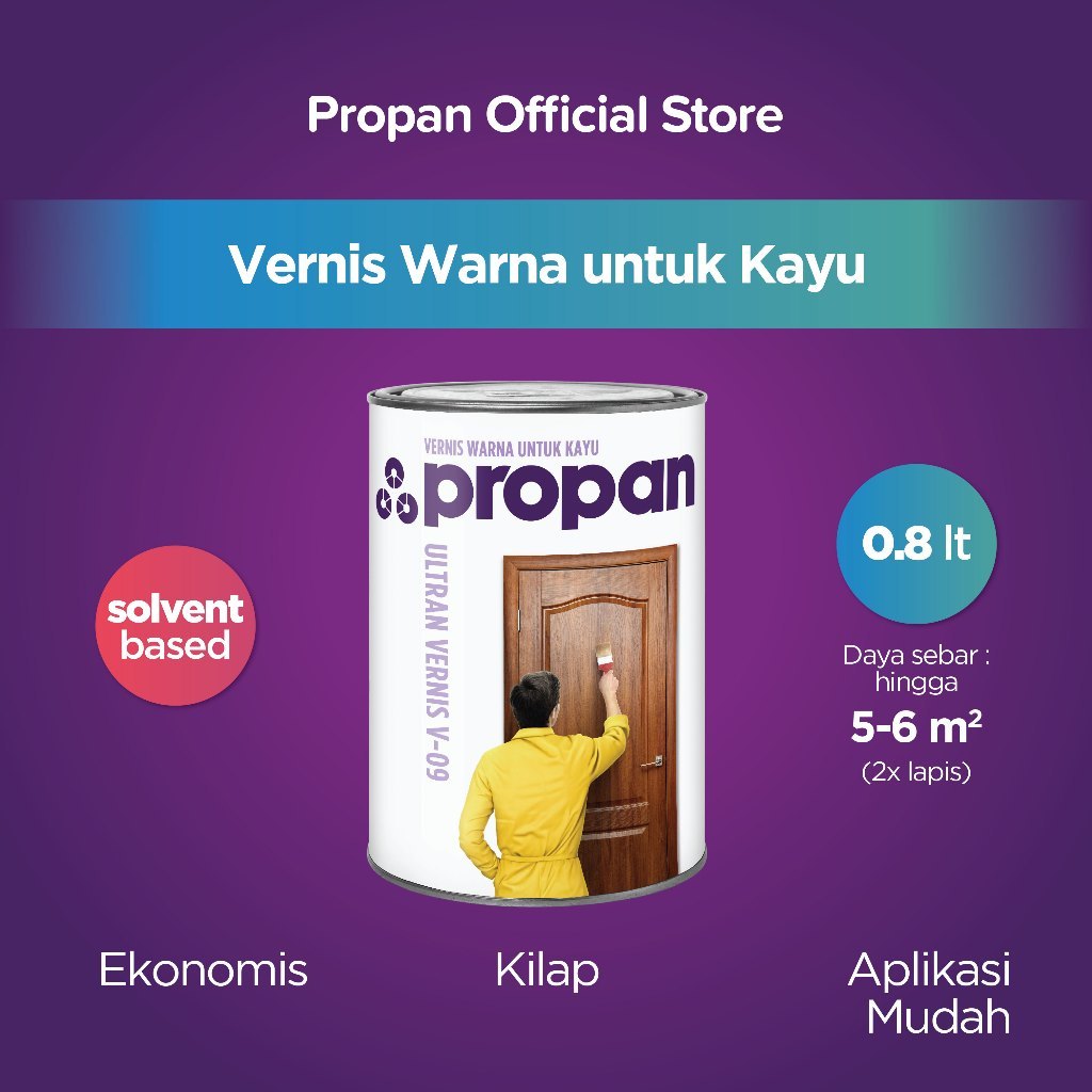 Jual PROPAN Ultran Vernis V-09 Plitur Kayu Warna 0.8 L | Shopee Indonesia