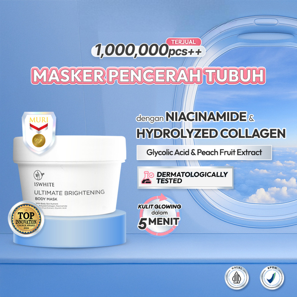 Jual ISWHITE Ultimate Brightening Body Mask || Masker Badan Membantu ...