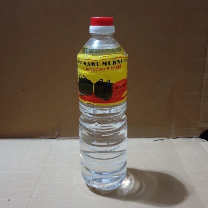 Jual Air Accu Zuur Keras 1 Liter Air Aki Zur 1Liter Cairan aki Tutup ...