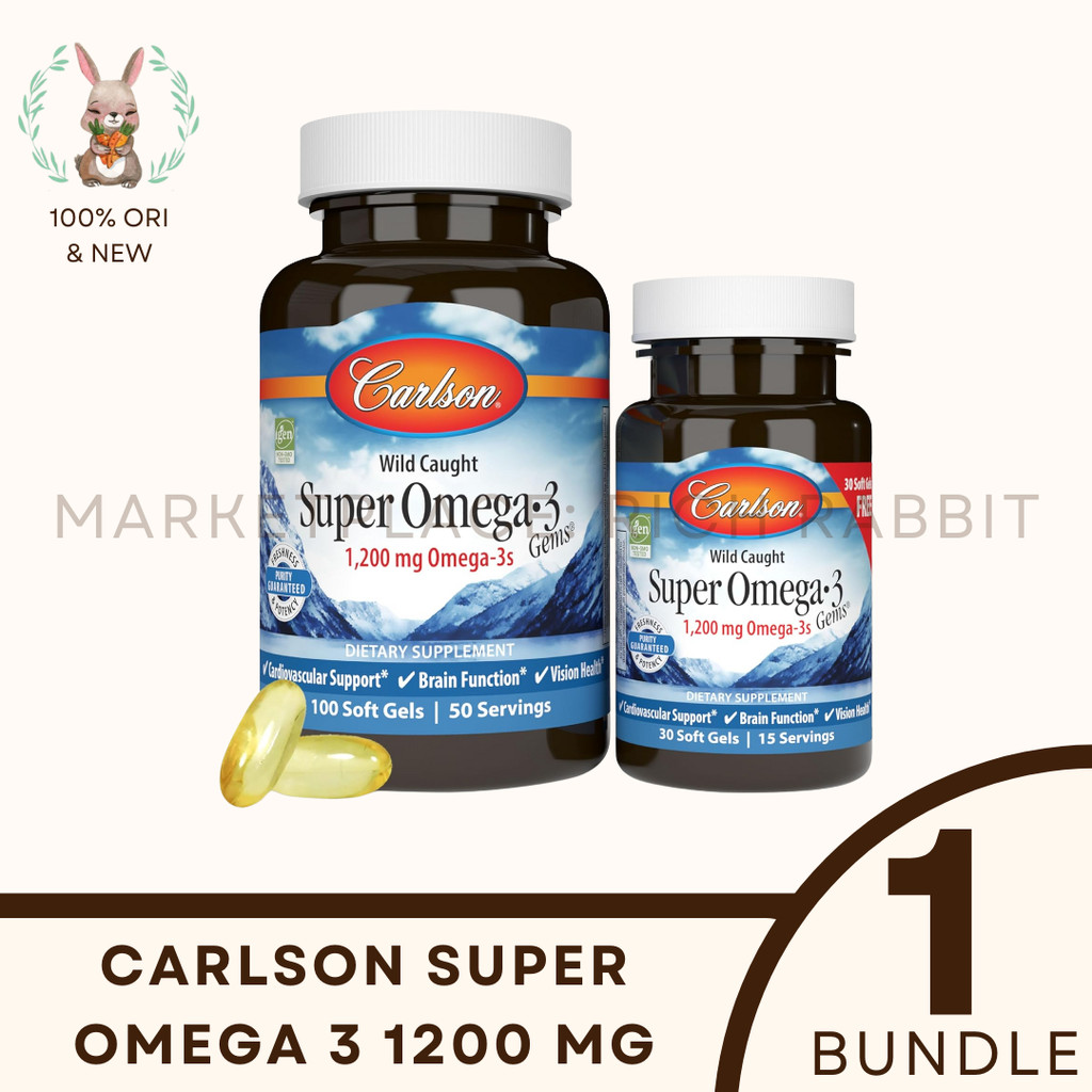 Jual Carlson Super Omega 3 1200 mg Suplemen Minyak Ikan Bundle | Shopee ...